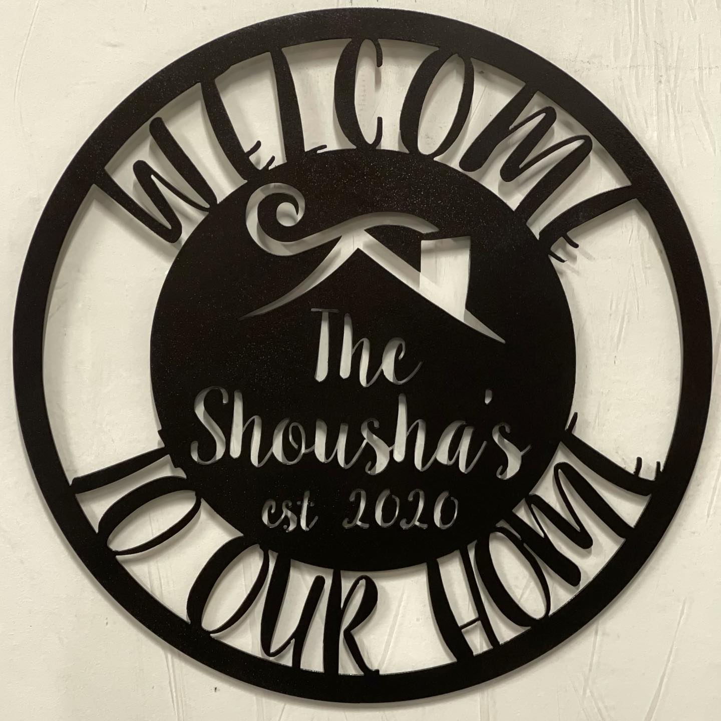 Welcome to Our Home Monogram – Crazy Daisys Metal